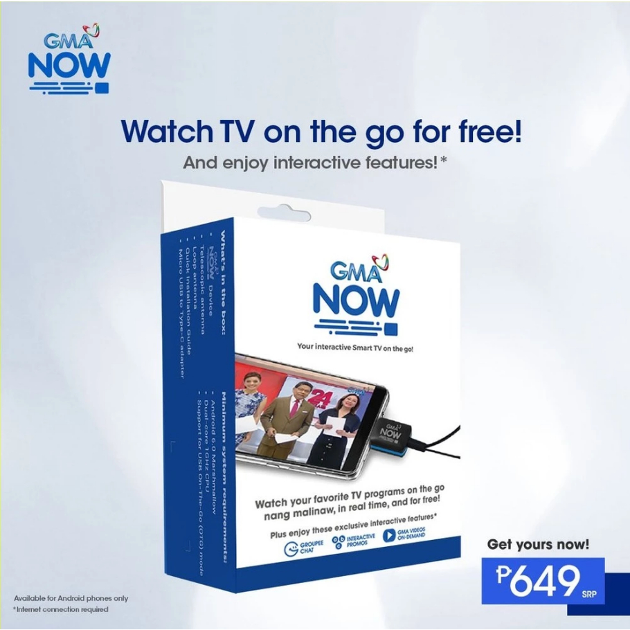 GMA NOW Mobile Digital TV Dongle (Android) | Shopee Philippines