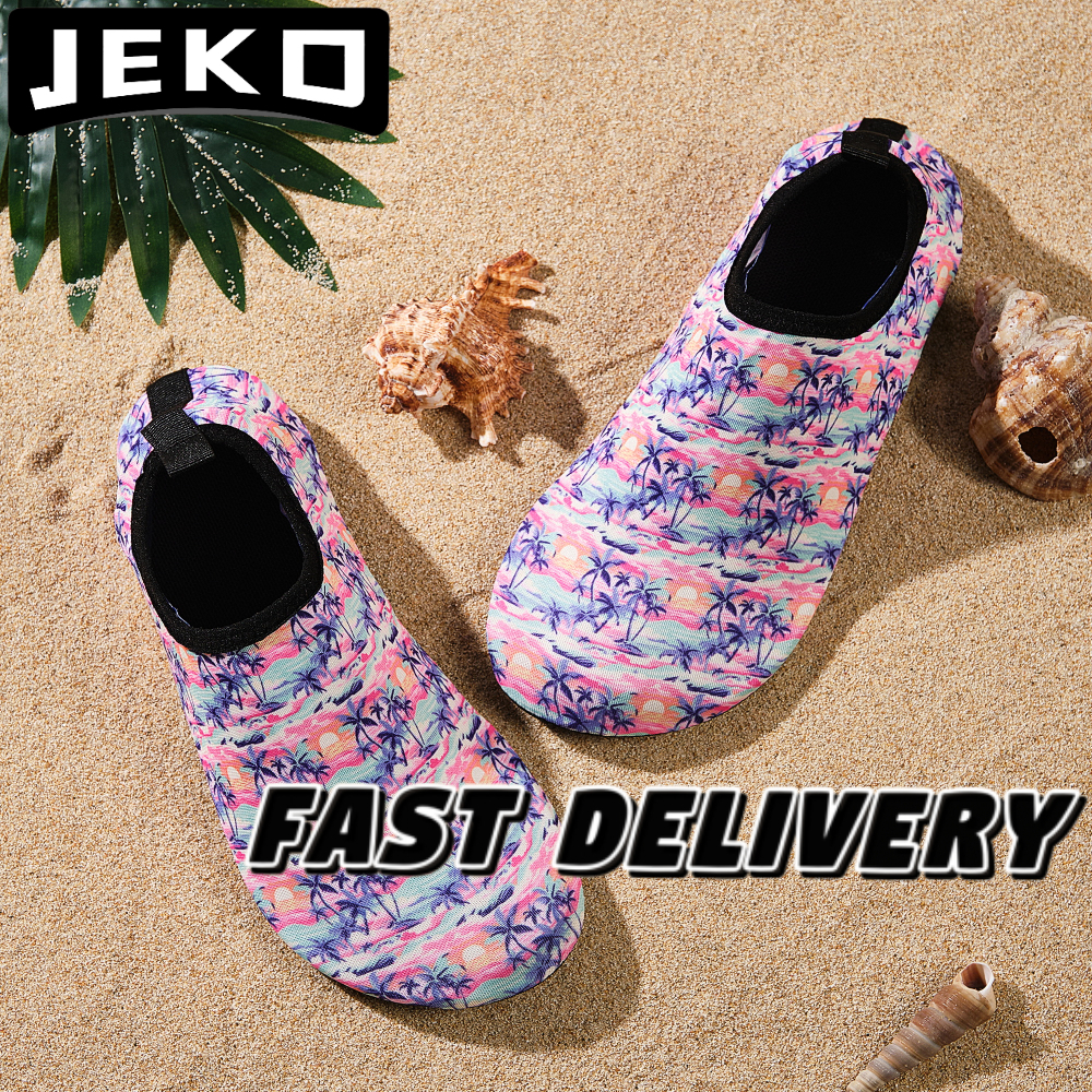 JEKO Aqua shoes Unisex Barefoot Sock Prevention Rubber Beach Shoes No ...