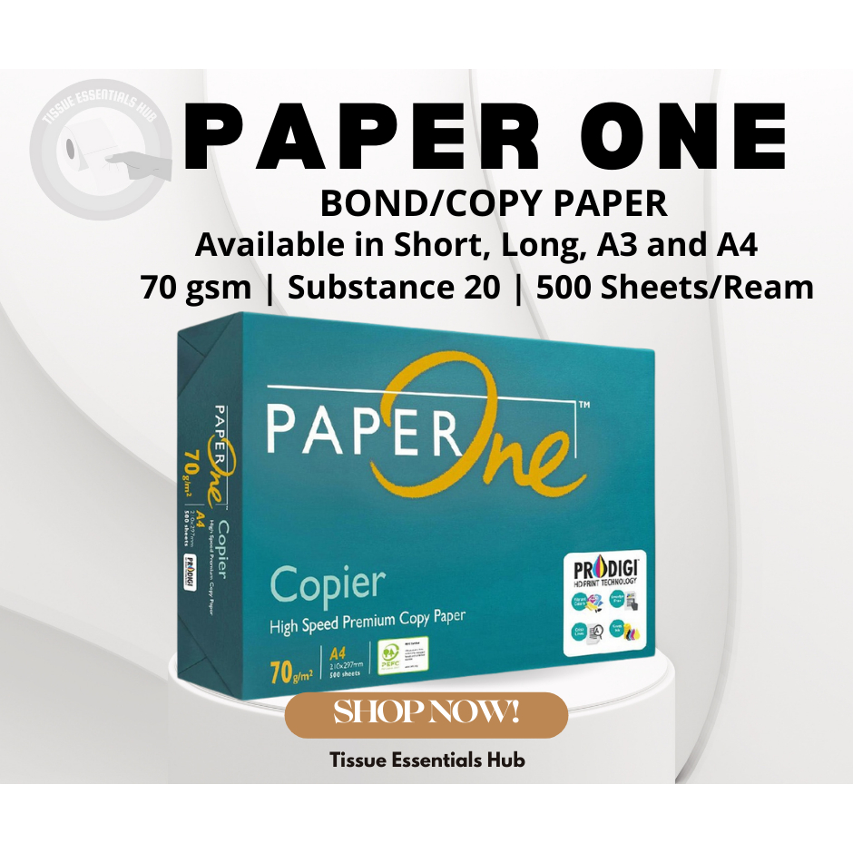 Paper One Copy Paper | 70 gsm | A4 Short Long | Copier Bond Colored ...