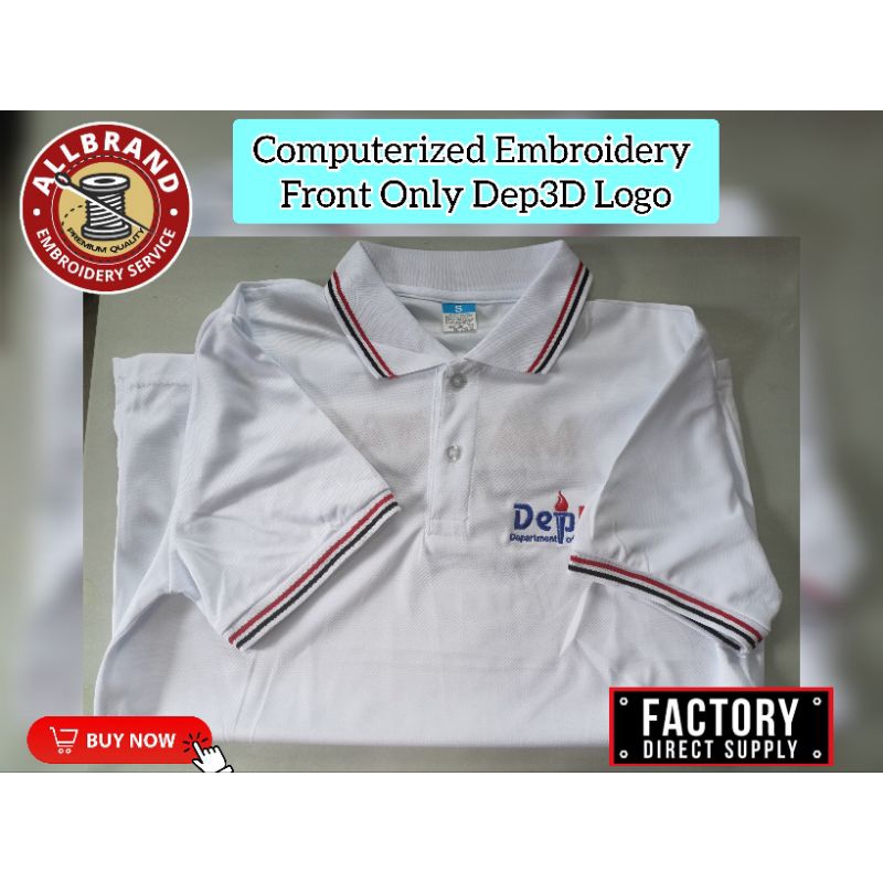 Front Only Dep3D Embroidery Teacher Uniform Drifit Poloshirt | Shopee ...