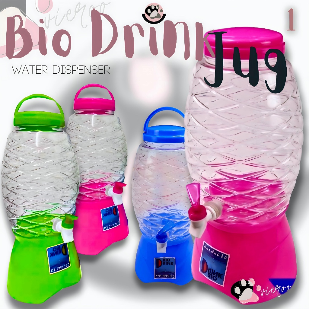 AVIEROO Bio Drink New Transparent Style 5-Liter Water Jug Container ...