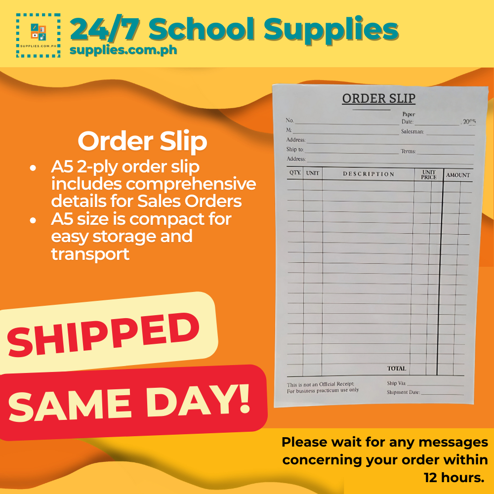 Order Slip Size A5 2-Ply 50 Sheets X 2 | Shopee Philippines