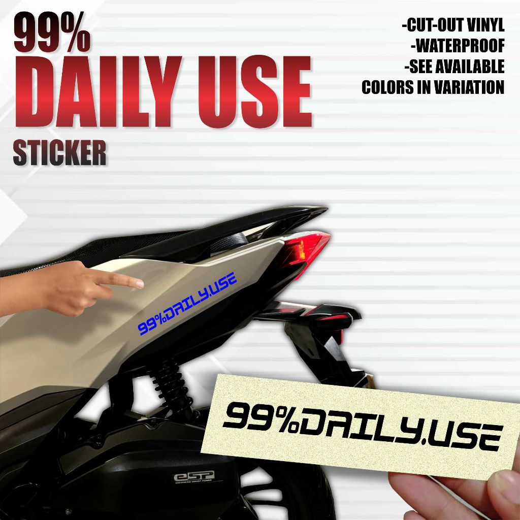 99% Daily Use Sticker - Waterproof Cut out Vinyl Sticker for Motorcycle ...