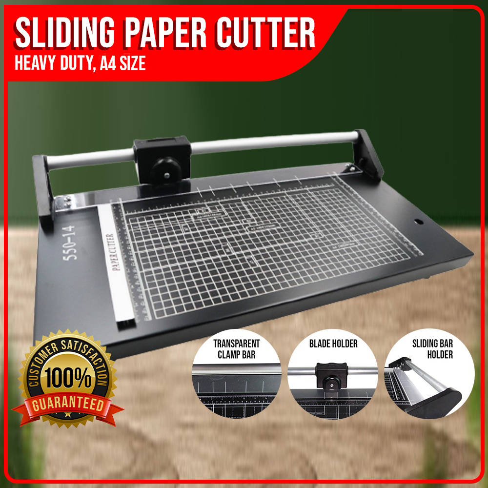 Officom A4 Heavy Duty Sliding Steel Base Paper Cutter High Quality ...