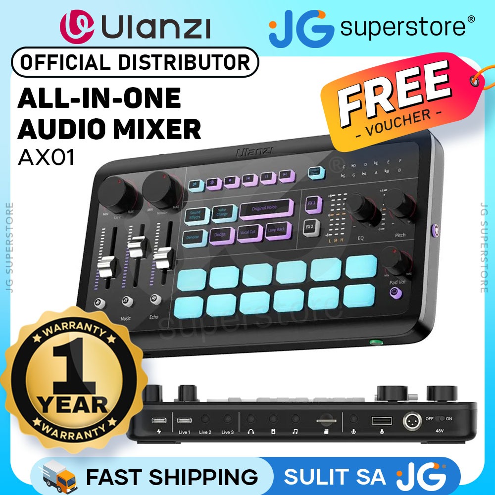 Ulanzi AX01 All-in-One Audio Mixer with Individual Controls, 12 DIY ...