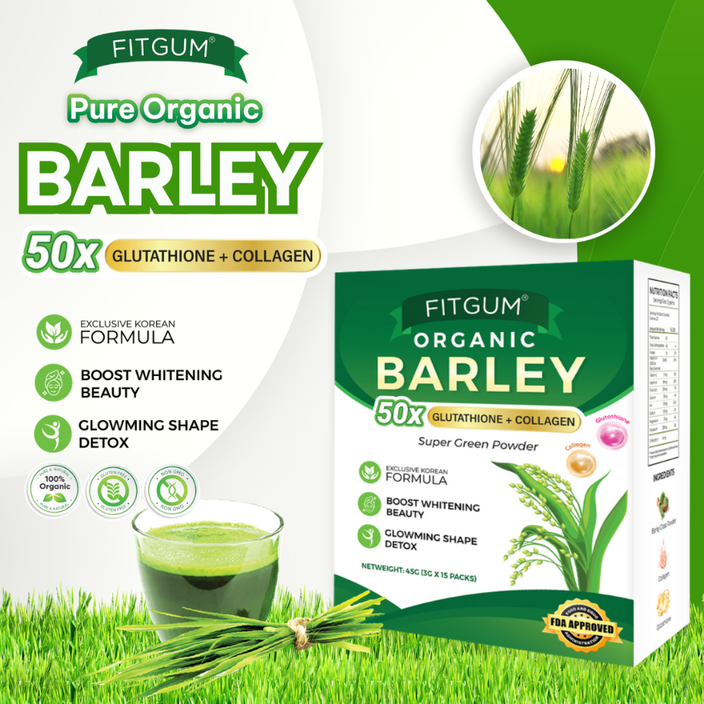 [Available] Fitgum Organic Barley Pure Organic Barley Grass Power slimming and support weight ...