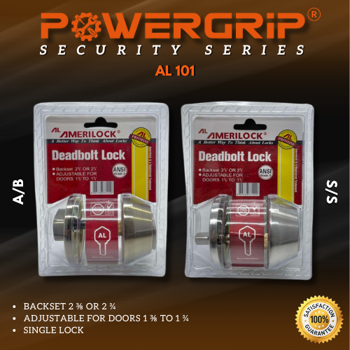 AL-101/102/AMERILOCK STAINLESS DOOR KNOB LOCK SET WITH 3 KEY S/S A/B | Shopee Philippines