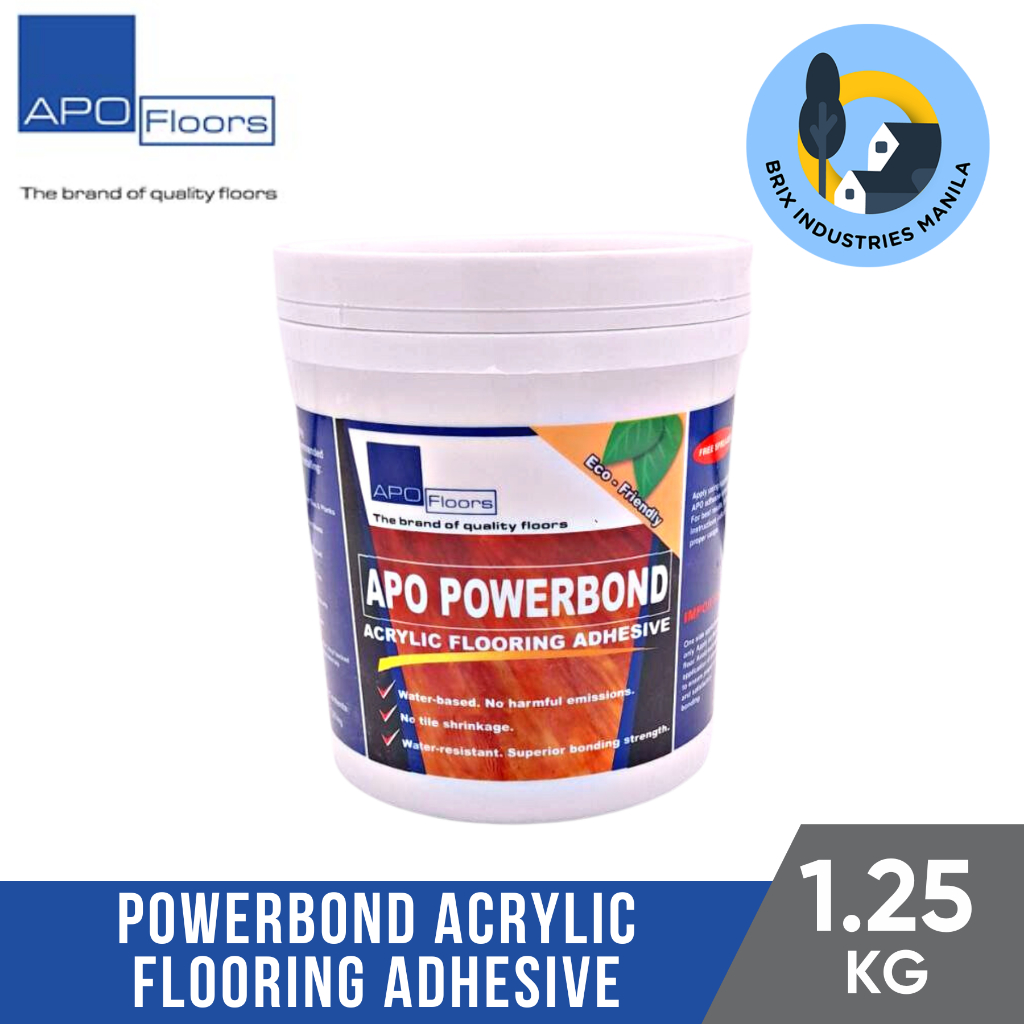 APO Powerbond Acrylic Flooring Adhesive 1.25kg Water-Based Water ...