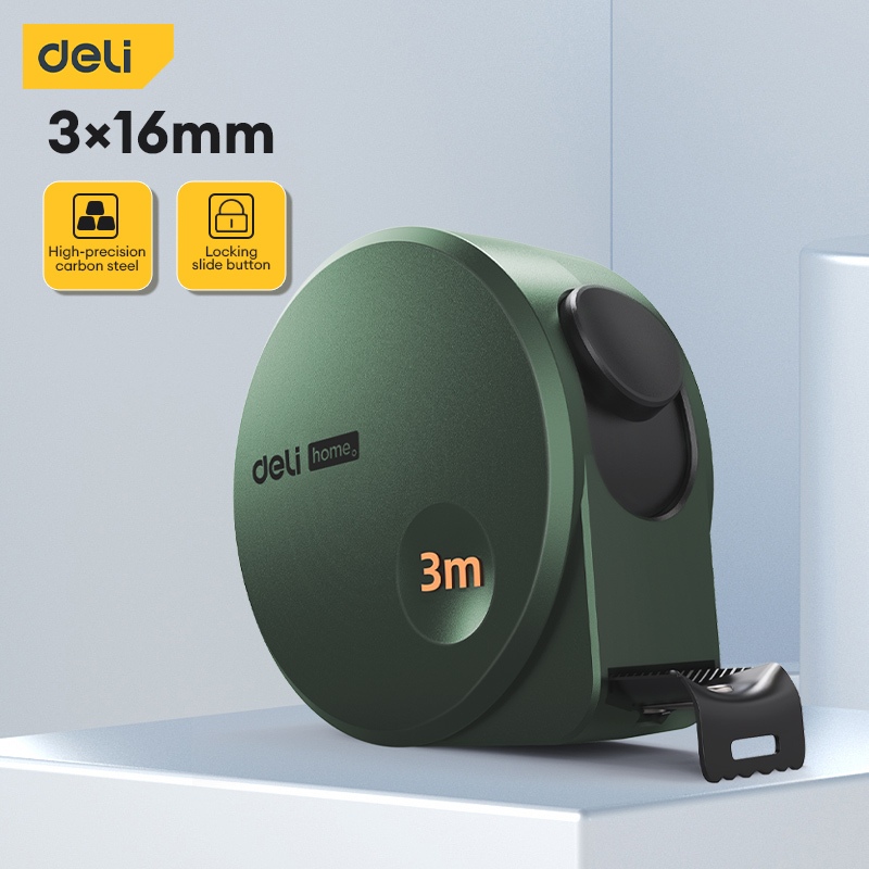Deli 3/5m Deli Steel Measuring Tape Auto Lock Meter Tape Measuring Tool ...