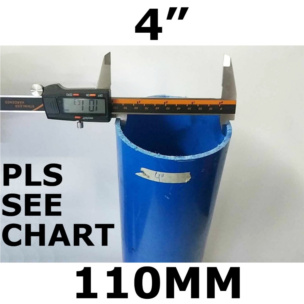 PVC PIPE 110MM X 1/2 METER BLUE FOR CLEAN WATER === PVC PIPE 4" X 1/2 ...