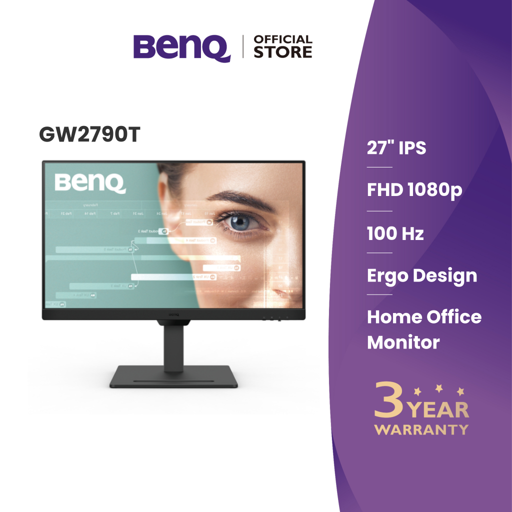 BenQ GW2790T Best Monitor for Work and Study at Home Height Adjustable ...