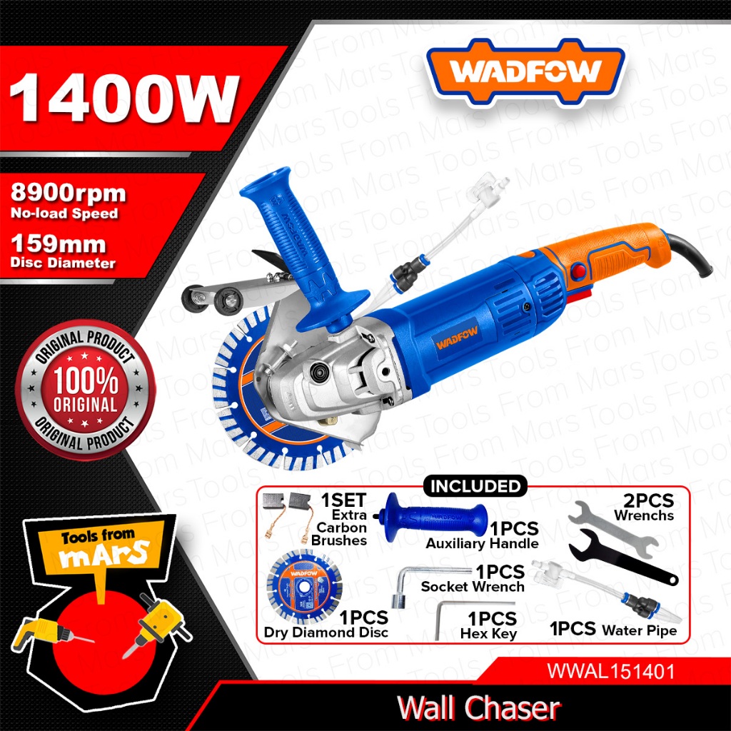 WADFOW 1400W Wall Chaser Concrete Grooving Machine Wall Cutting Power ...