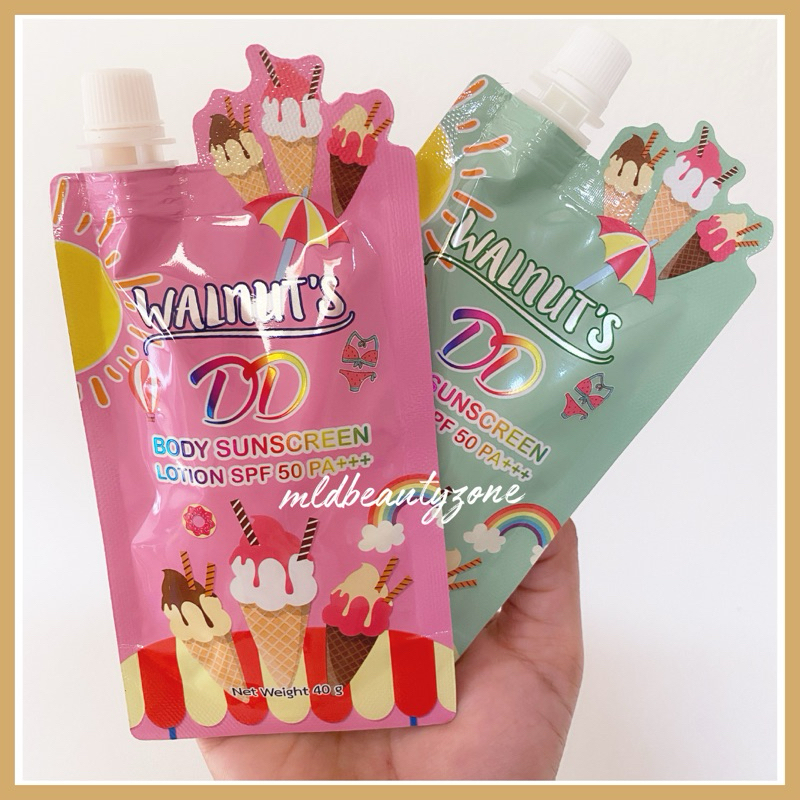Walnut's DD Body Sunscreen Lotion Sachet SPF50 PA+++ 40g. (Made in ...