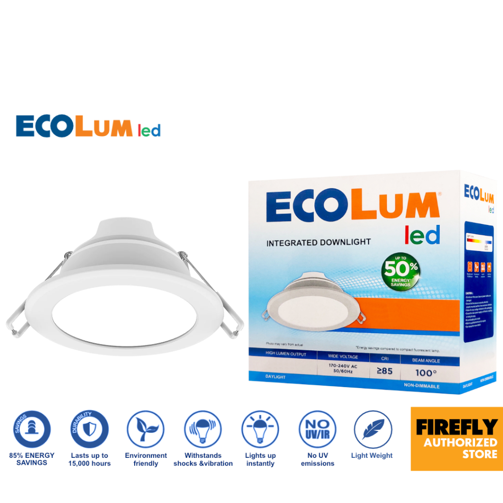 Ecolum Integrated LED Downlight | Shopee Philippines
