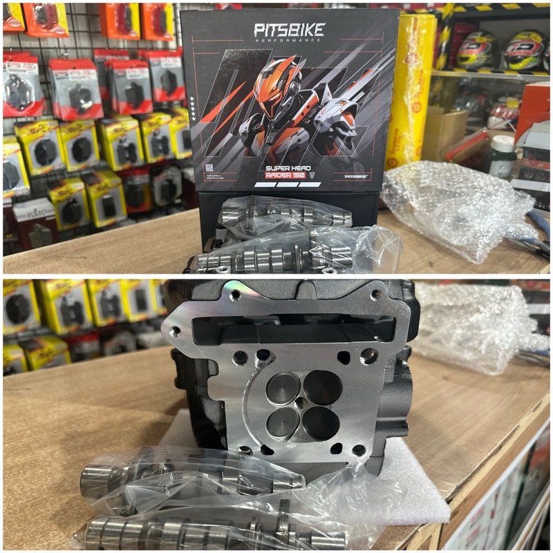 Pitsbike Cylinder Head CNC Raider 150 R150 Raider150 carb type 23/26mm ...