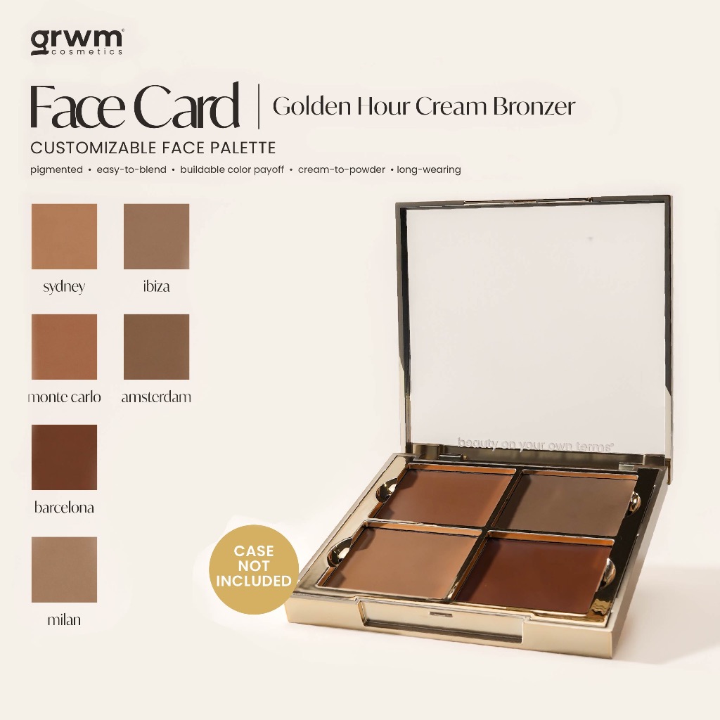 GRWM Cosmetics Face Card Golden Hour Cream Bronzer [CASE NOT INCLUDED ...