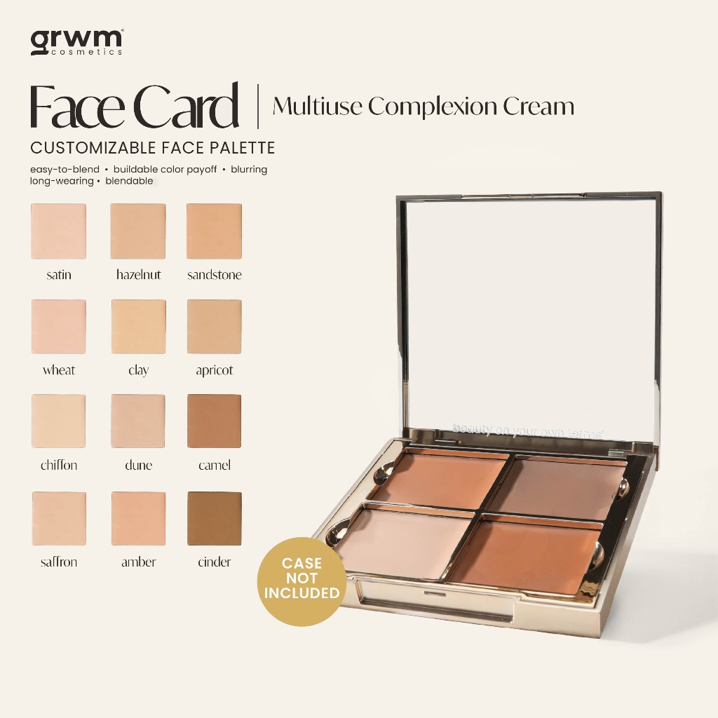 GRWM Cosmetics Face Card Multiuse Complexion Cream [CASE NOT INCLUDED ...