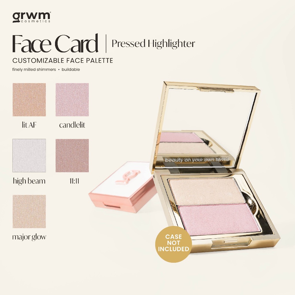 GRWM Cosmetics Face Card Pressed Highlighter [CASE NOT INCLUDED ...