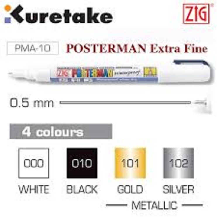 Zig Posterman Extra Fine PMA10 FOR CALLIGRAPHY, WRITING, LETTERING ...