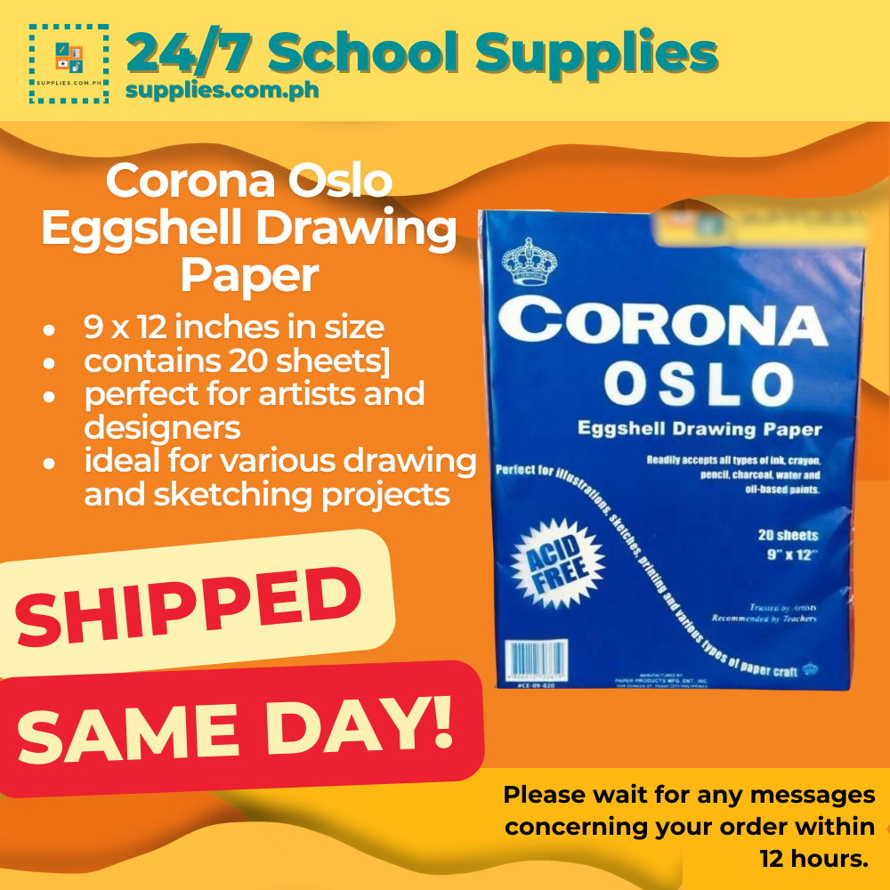 Corona Oslo Eggshell Drawing Paper 20 Sheets 9X12 | Shopee Philippines