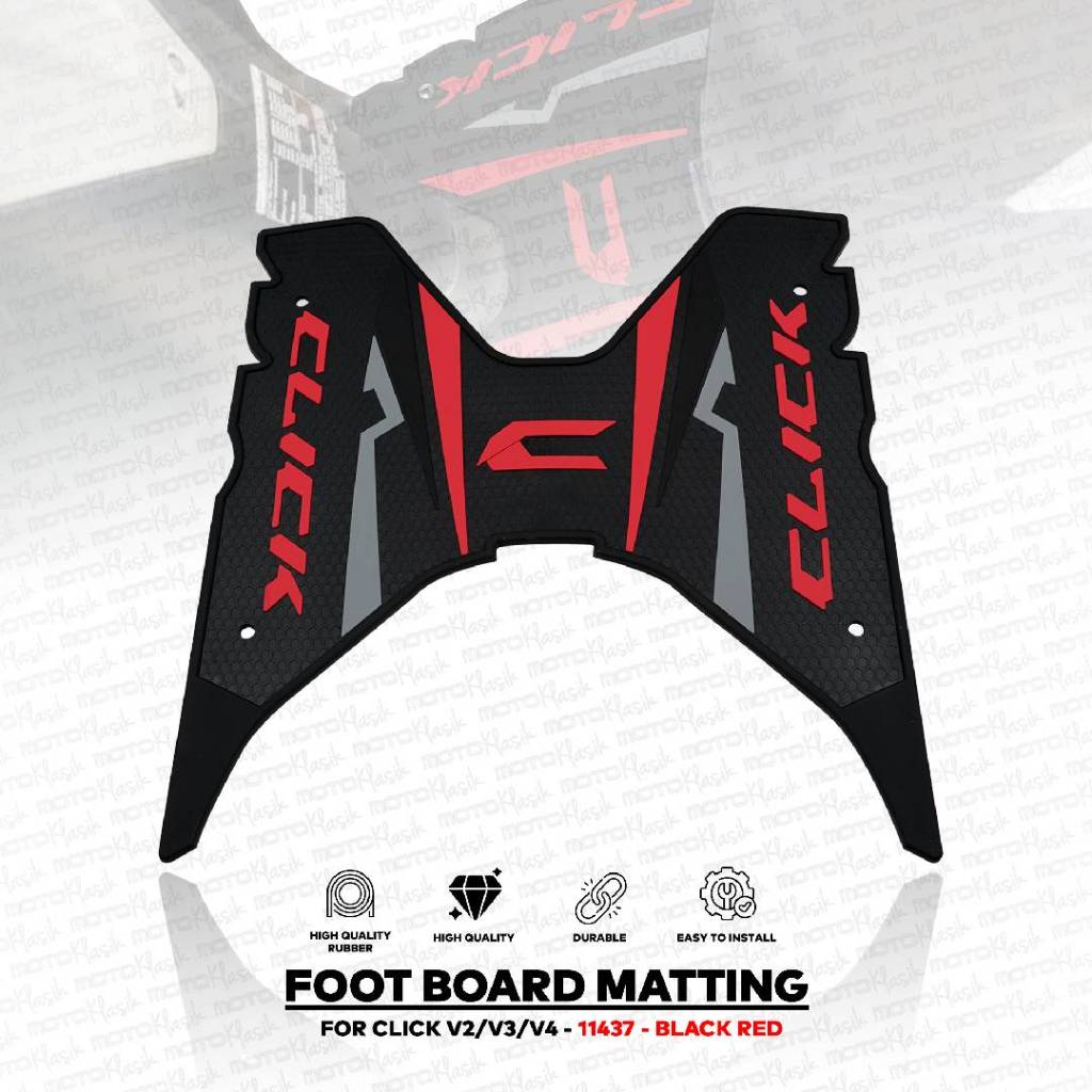 MOKOTO HONDA CLICK V2/V3/V4 RUBBER FOOTBOARD MATTING ANTI SLIP FOR ...