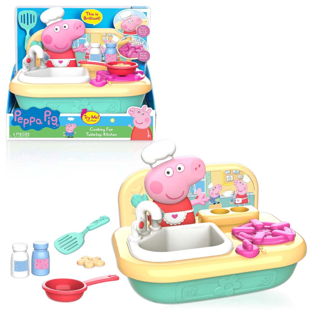 Peppa Pig Cooking Fun Tabletop Kitchen With Realistic Sounds And Play