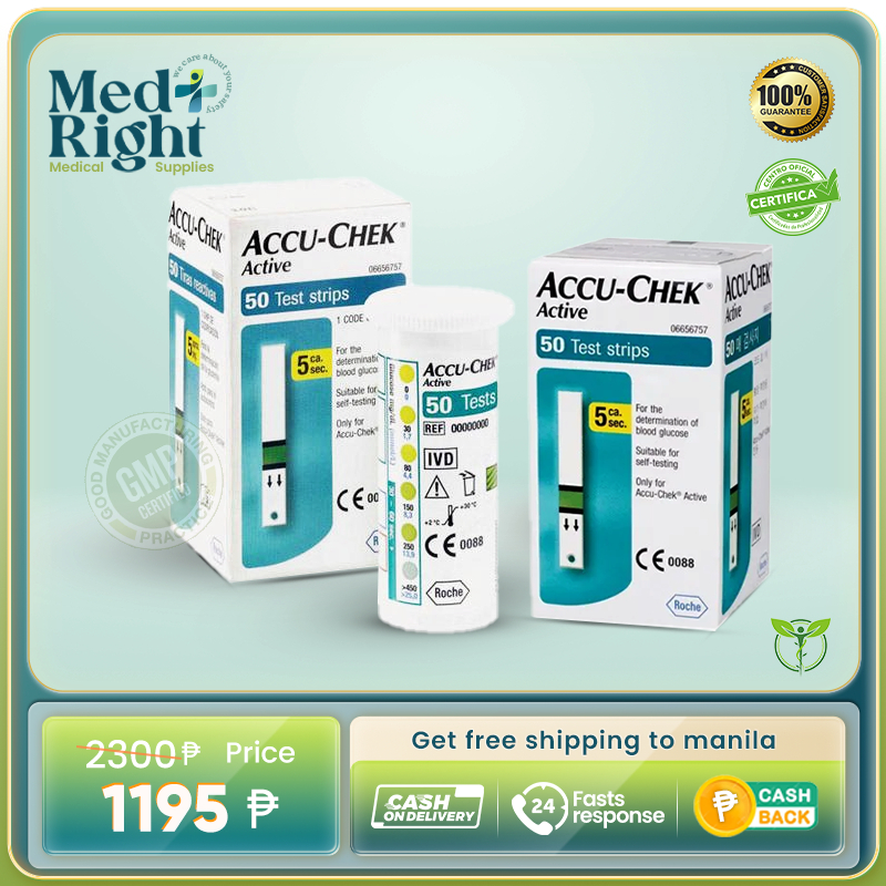 Accu-Chek Active Test Strips 50s Reliable Blood Glucose Testing Strips ...