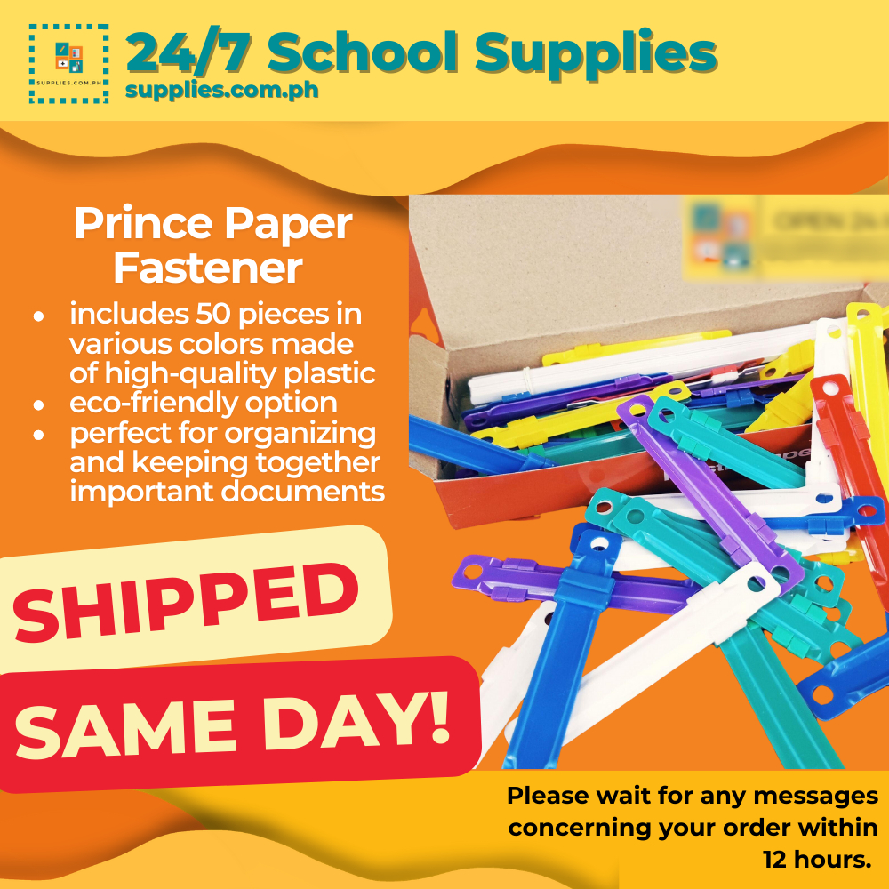 Prince Plastic Fastener 50 Sets Various Colors High Quality for papers ...