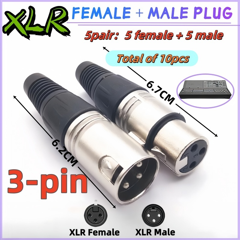 5 Pairs Xlr Female/Male Xlr To Female Xlr/Xlr Cable Male To Female/Xlr To Pl/Female Xlr | Shopee ...