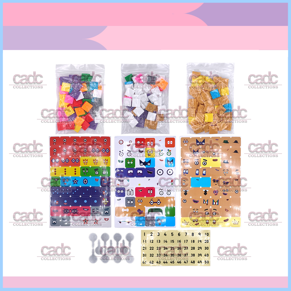 Numberblocks Math Link Cubes Replacement Plates With Stickers | Shopee ...