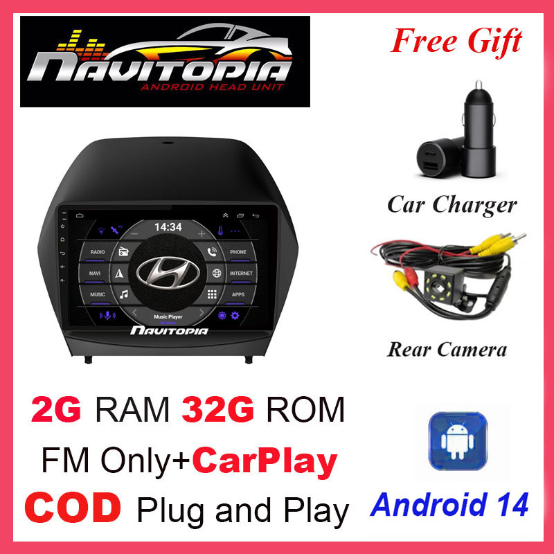 NAVITOPIA 10inch Android 14 Car Head Unit for Hyundai Tucson IX35 2010 ...