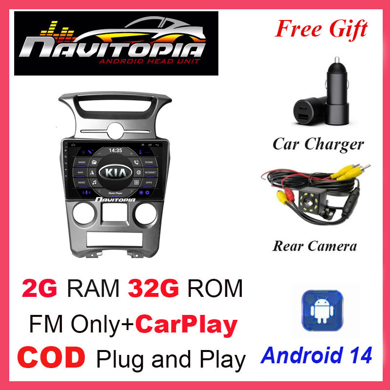 NAVITOPIA 9inch Android 14 Car Head Unit for Kia Carens 2007 2008 2009 ...