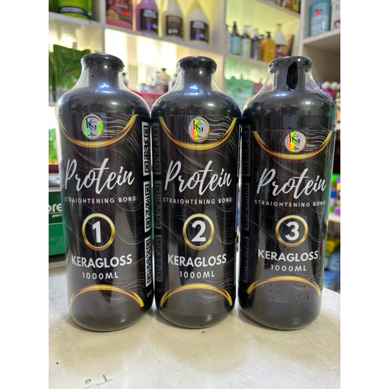 KERAGLOSS PROTEIN STRAIGHTENING BOND with Organic Oil Extract 1000ML ...