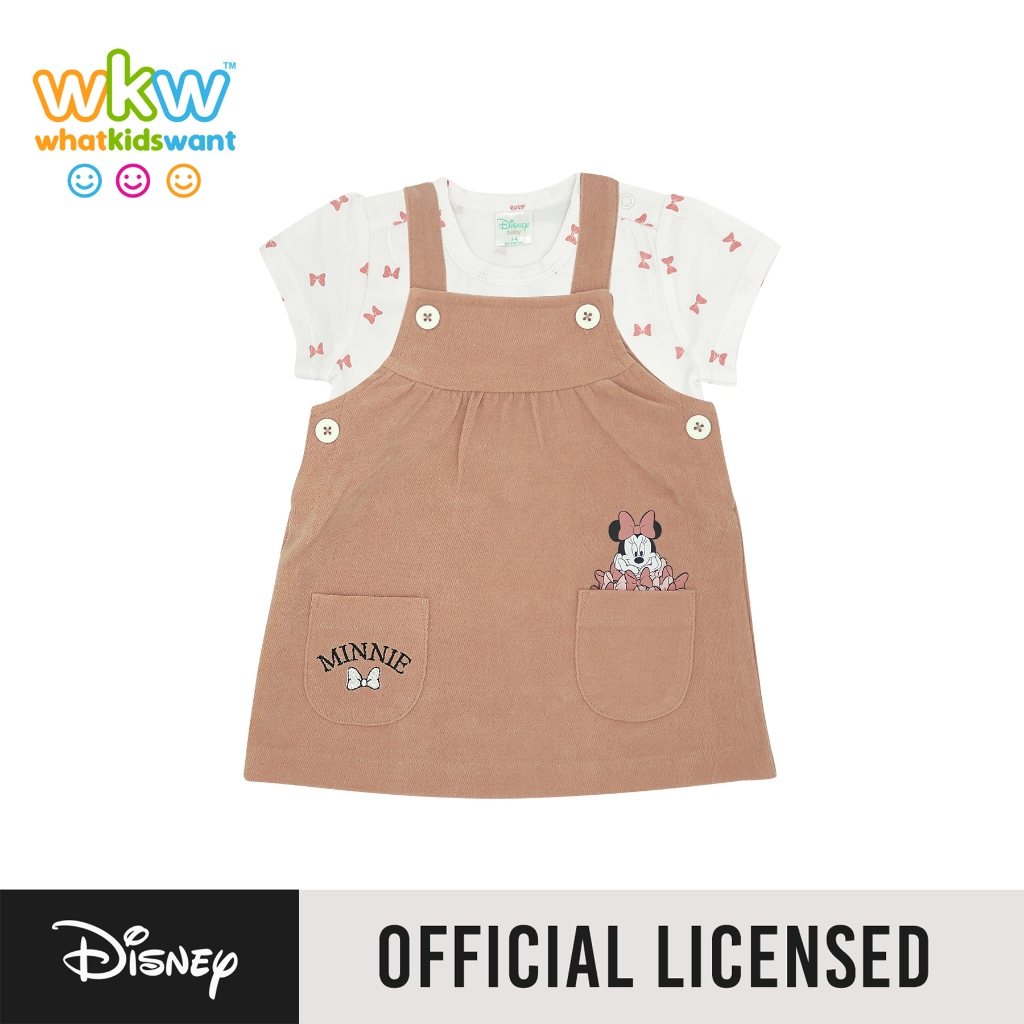What Kids Want X Disney Baby Minnie White Bow AOP Regular Tee With ...