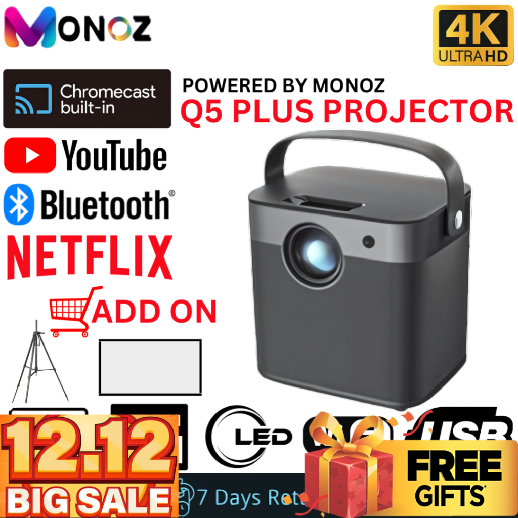 Q5 PLUS PROJECTOR 1080P 4K LCD LED Portable Projectors WIFI proyector ...