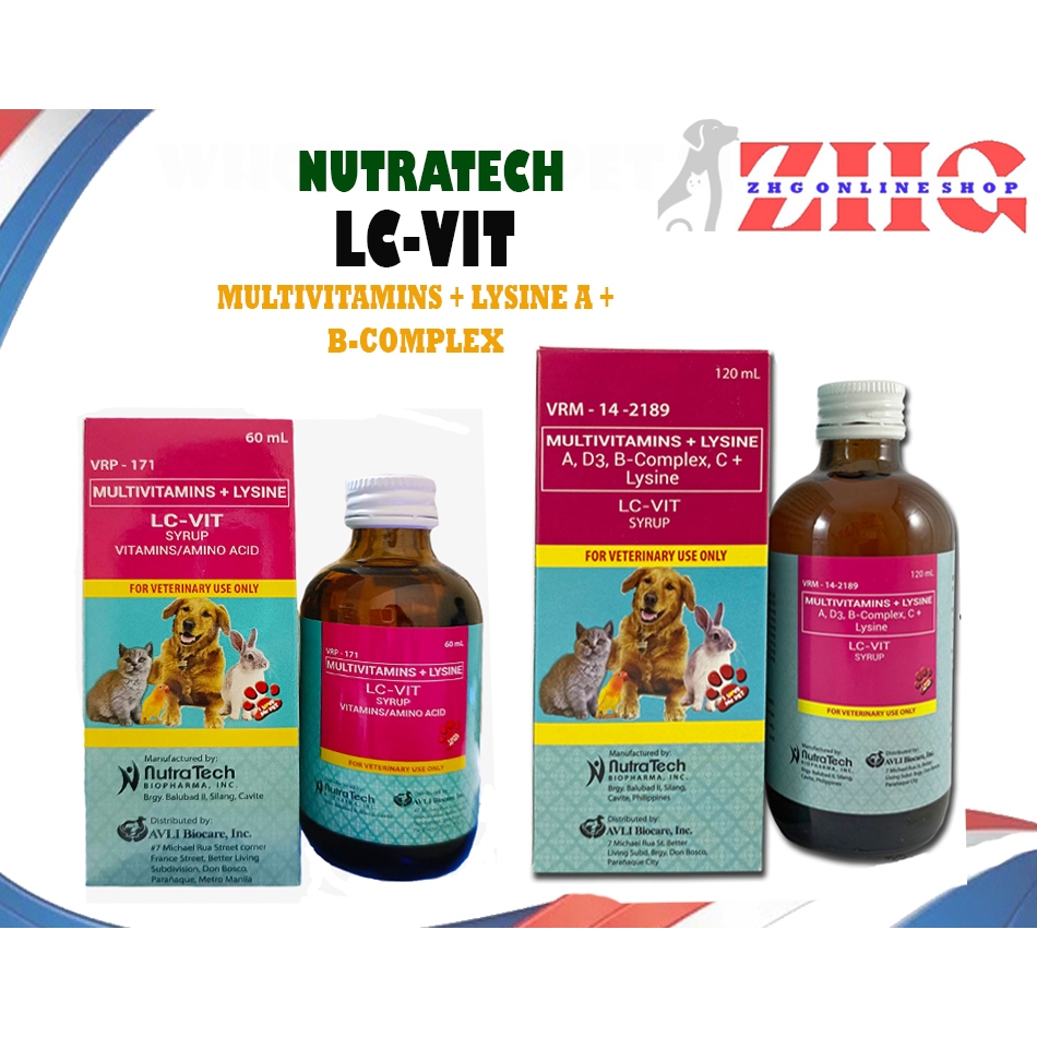 ZHG. LC-VIT Syrup for Cats & Dogs (Vitamins & Amino Acid) | Shopee ...
