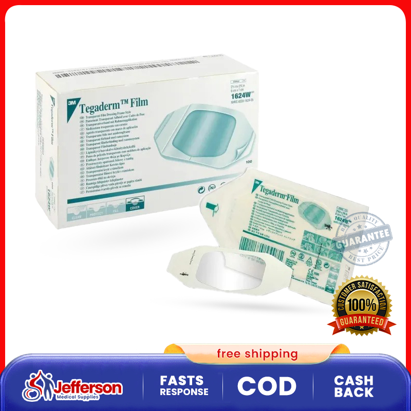 3M Tegaderm Transparent Film Dressing Sizes 2x2, 4X4 (1 Piece, 3 Pieces ...