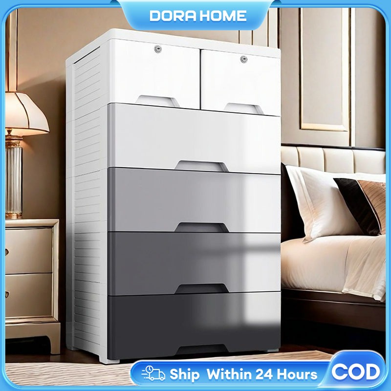 DORA 50/60CM Cabinet Wardrobe Drawer Storage Plastic Cabinet Storage ...