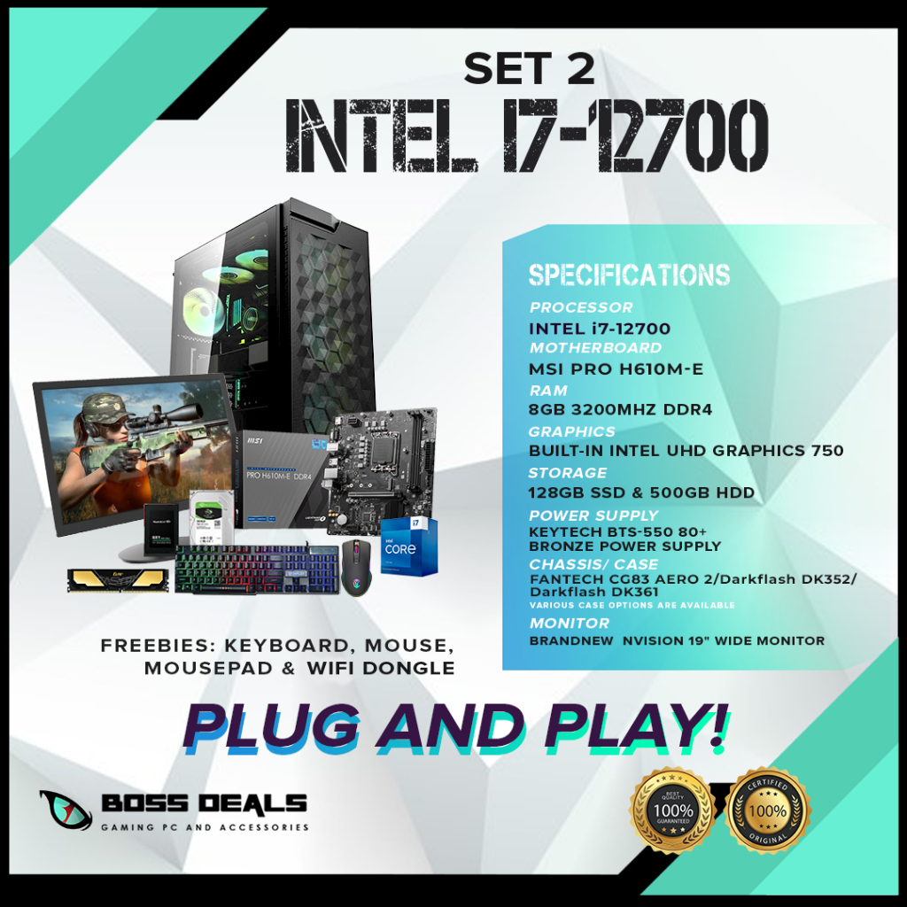 INTEL CORE i7-12700 DESKTOP PC PACKAGE (ALL BRAND NEW) | Shopee Philippines