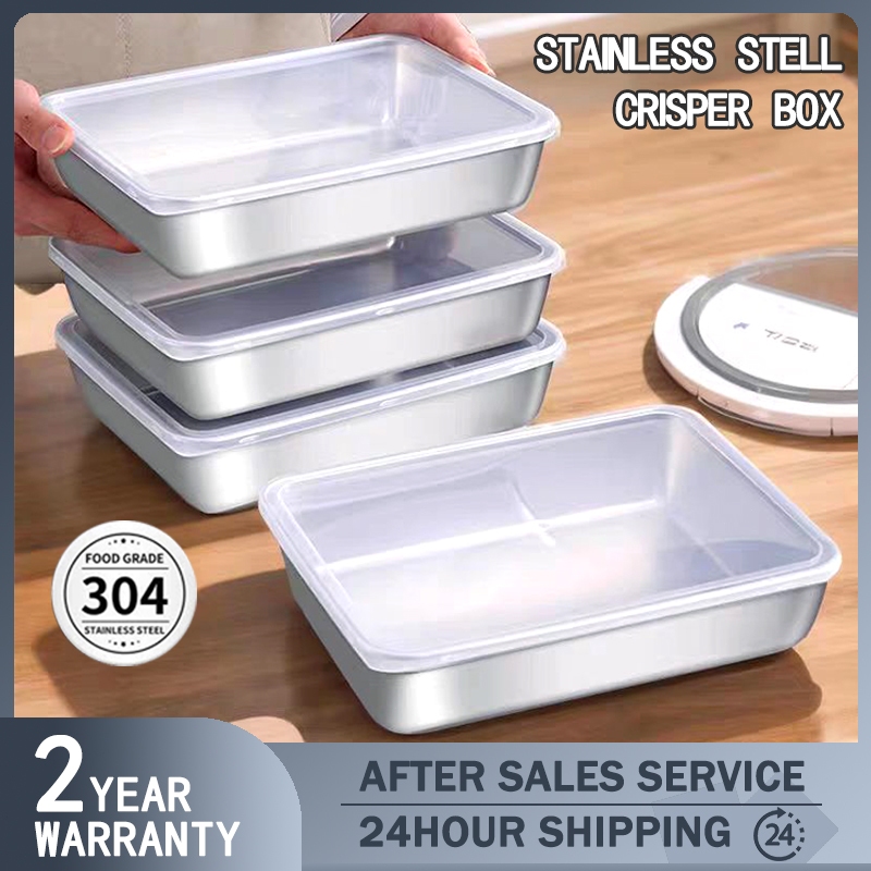 304 Stainless Steel Fresh Keeping Box Food Storage Container for BBQ ...