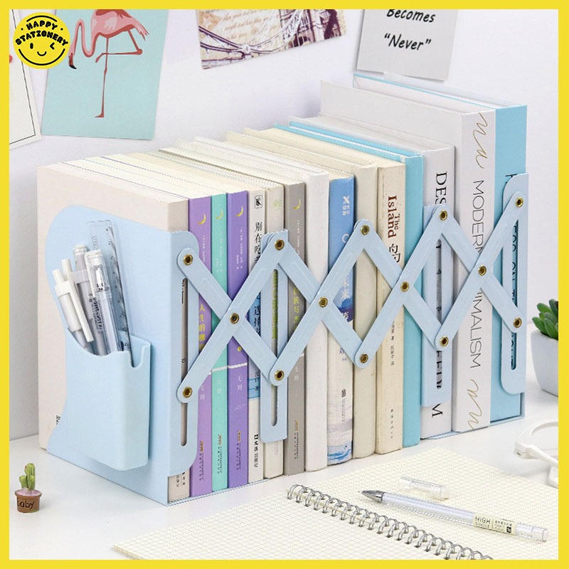 Retractable Bookends For Shelves Book Support Stand Set Adjustable ...