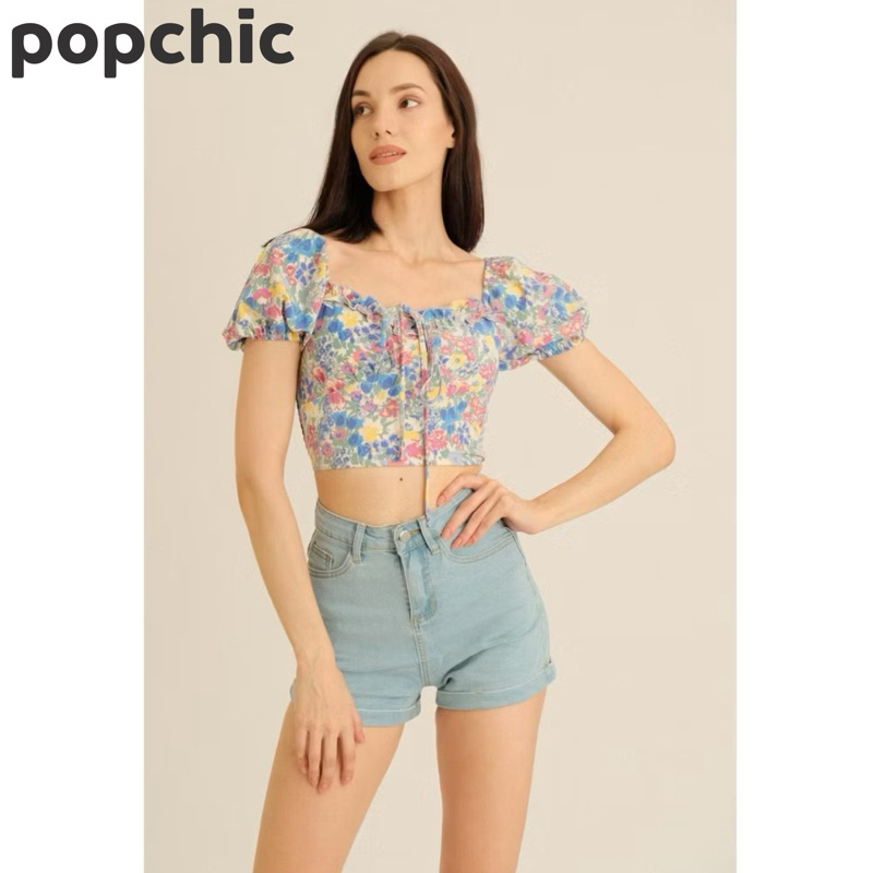MICAELA FLORAL CROPPED TOP [POPCHIC] | Shopee Philippines