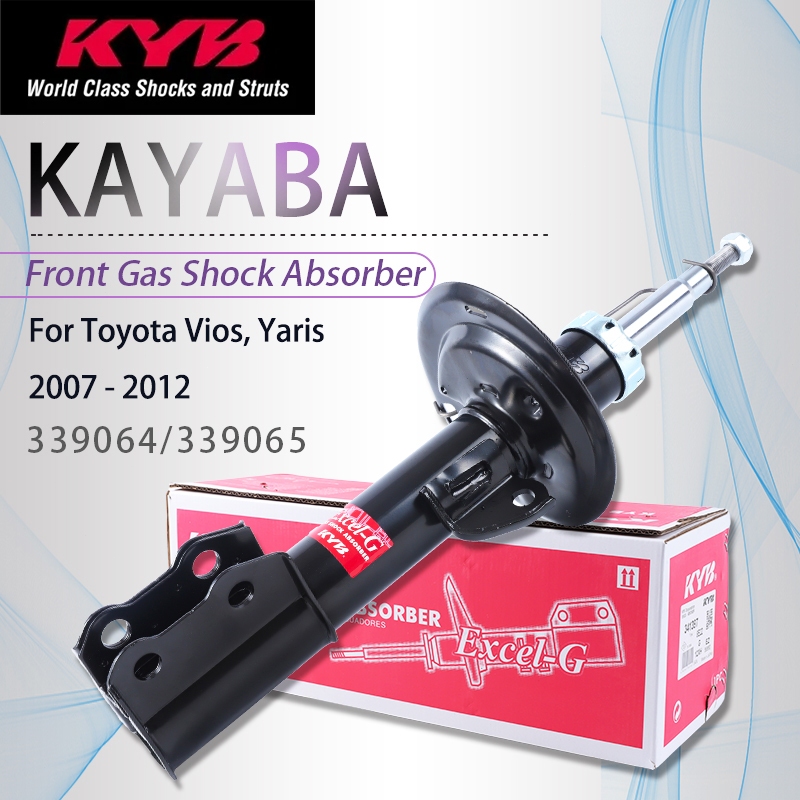 KYB Front Gas Shock Absorber 339064/339065 for Toyota Vios Yaris 2007 - 2012 Car KAYABA【Support ...