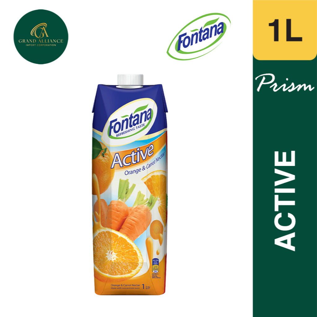 Fontana Active Orange & Carrot Nectar Prism 1 Liter | Shopee Philippines