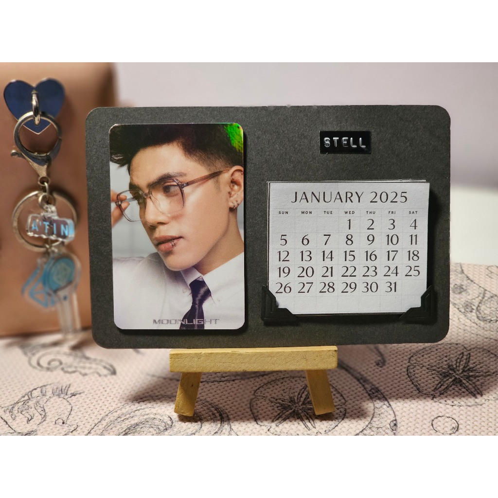 2025 Mini Calendar w/ SB19 Holographic Photocard Moonlight | Shopee ...