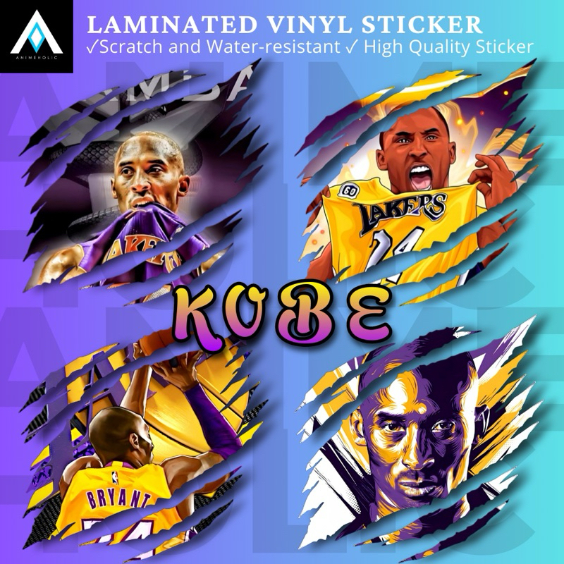 KOBE BRYANT “SCRATCH STICKER” NBA LEGEND BASKETBALL STAR LAKERS STICKER ...
