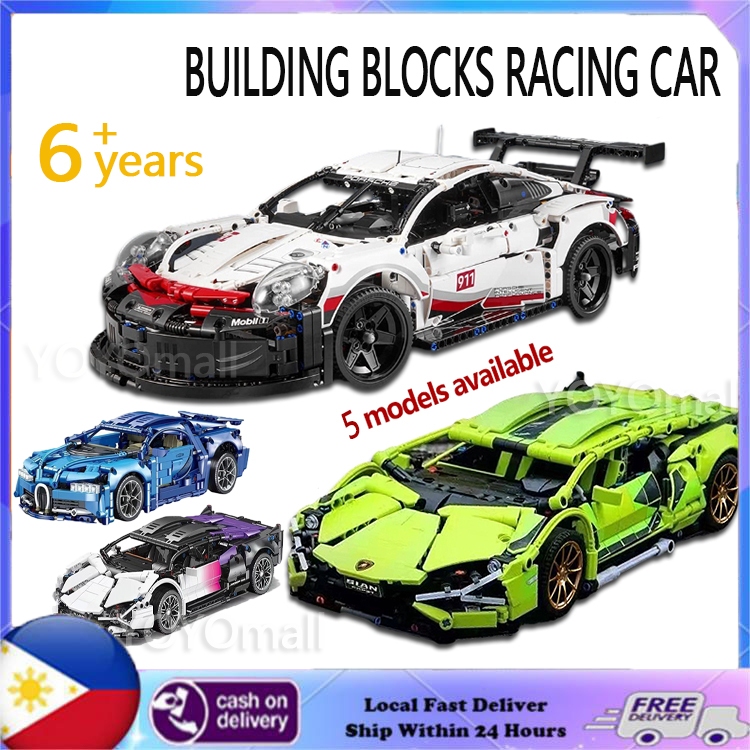 Building Blocks Cars Porsche 911 Blocks Vehicles Toy Boys Car Model ...