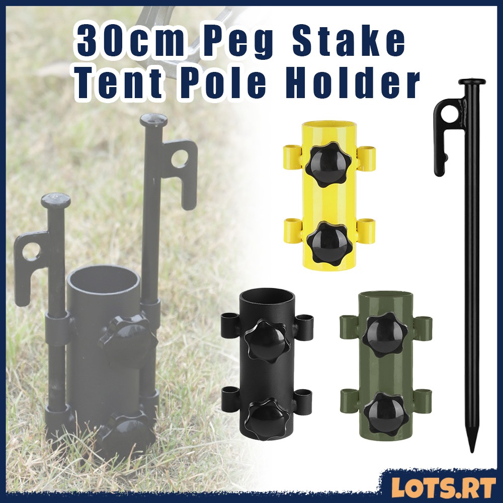 Camping Awning Pole Holder Tent Pole Holder 30CM Tent Peg Canopy Pole ...
