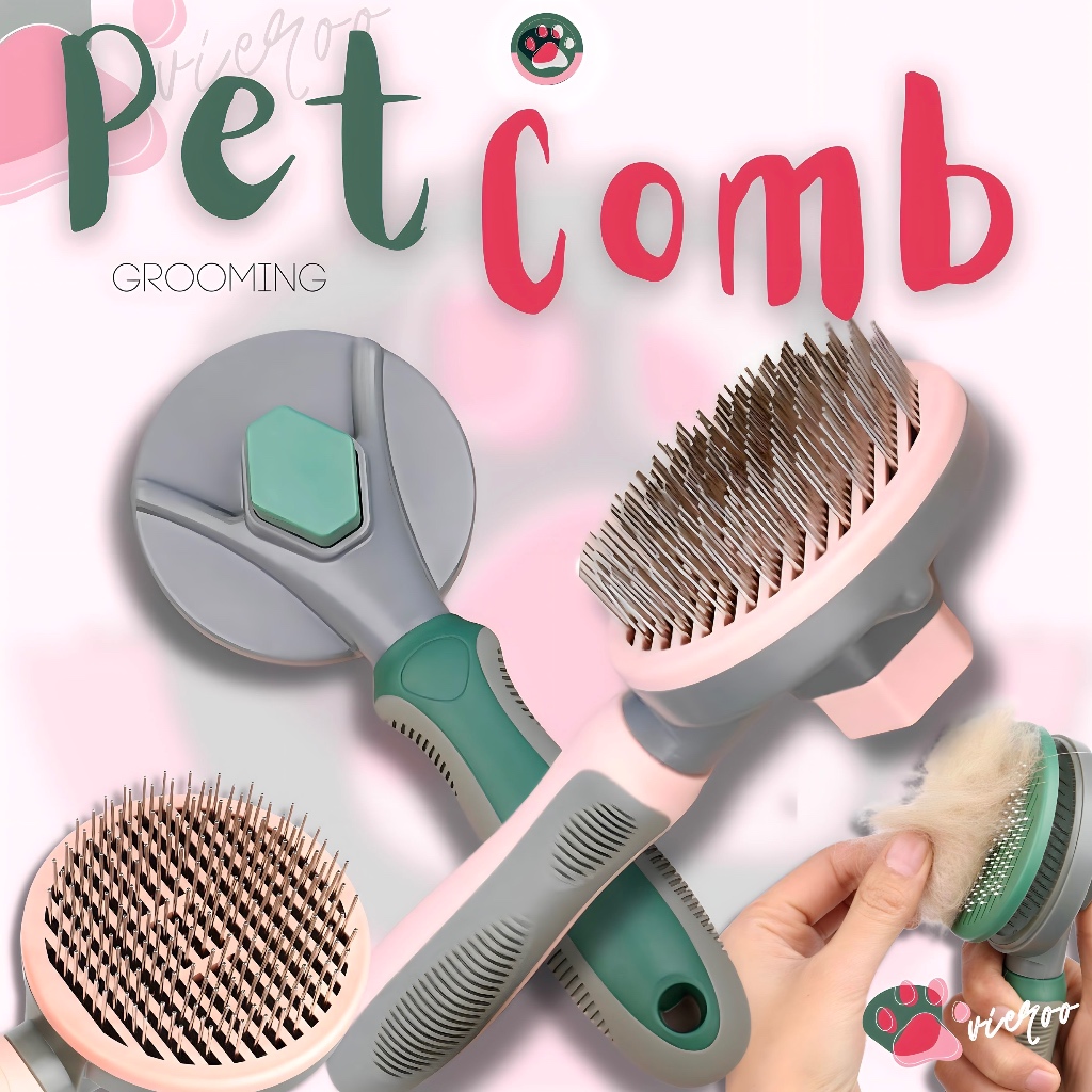 AVIEROO Self-Grooming and Fur Shedding Slicker Pet Comb | Shopee ...
