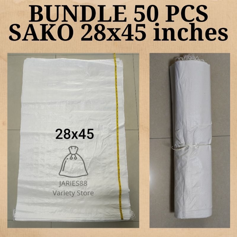 BUNDLE 50 PCS!!! Sack/Sako Bag 28x45 Inches (70 to 80 kilos) | Shopee ...